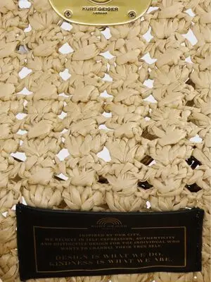 Kurt Geiger Chelsea Crochet Raffia Clutch With Rhinestones