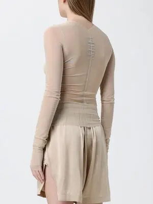 Rick Owens Sheer Tulle Long Sleeve Top