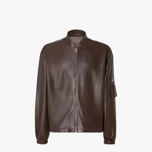 Fendi Micro-perforated Nappa Leather Blouson - Brown