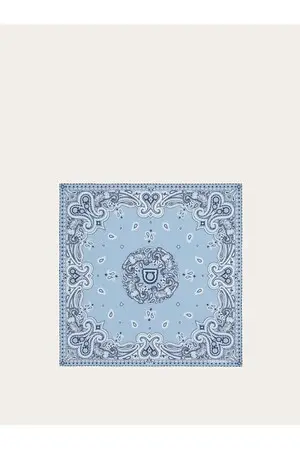 FERRAGAMO Arabesque Print Bandana Blue
