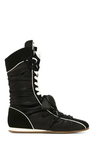 NAKED WOLFE Extreme Scrunch Suede Boots - Black