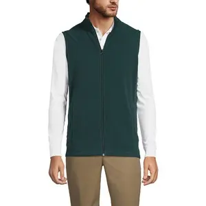 LANDS' END Lightweight Fleece Vest - Evergreen