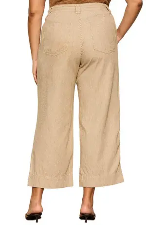 Sanctuary Lily Stripe Crop Pants - Brown
