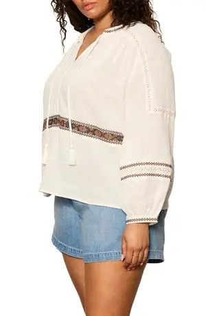 Sanctuary Embroidered Cotton Top