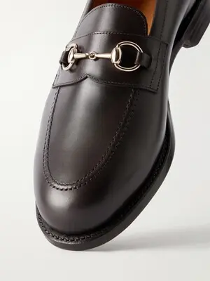 MORJAS Leather Horsebit Loafers - Brown