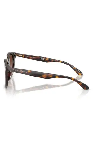 ARMANI Giorgio 49mm Round Frame Sunglasses - Havana/brown Gradient