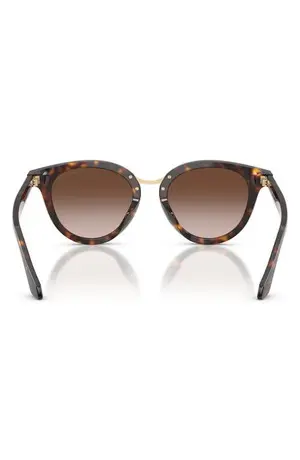 ARMANI Giorgio 49mm Round Frame Sunglasses - Havana/brown Gradient