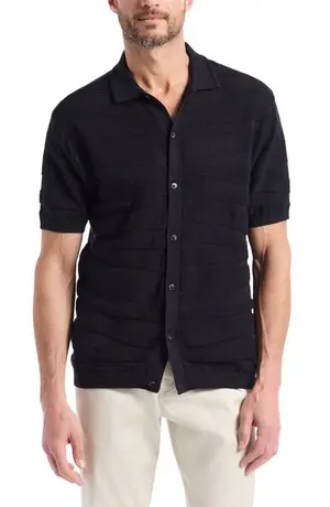 Robert Graham Penlyn Cotton Button-up Sweater With Textured Knit