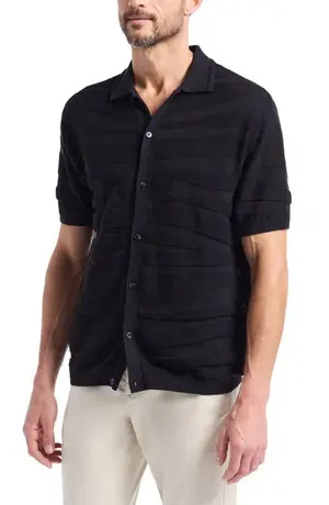 Robert Graham Penlyn Cotton Button-up Sweater With Textured Knit