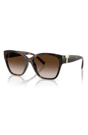 Tiffany & Co. Square Frame Sunglasses - Havana/brown Gradient