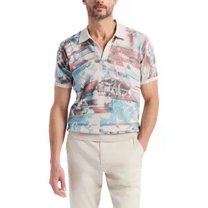 Robert Graham Ordale Johnny Collar Cotton Sweater Polo