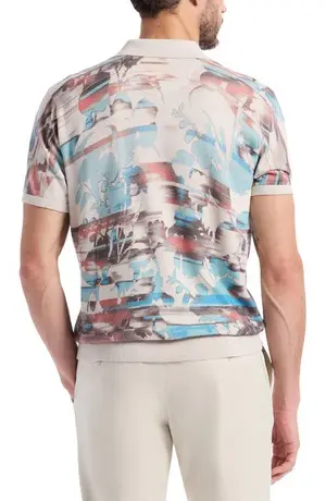 Robert Graham Ordale Johnny Collar Cotton Sweater Polo