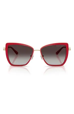 Michael Kors Michael Kors Sea Island Gradient Butterfly Sunglasses Raspberry/grey Black