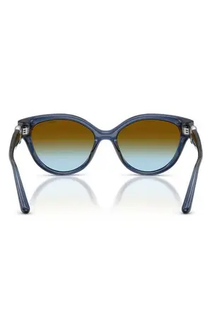 Michael Kors Nagoya Gradient Cat Eye Sunglasses - Navy/brown Blue Gradient