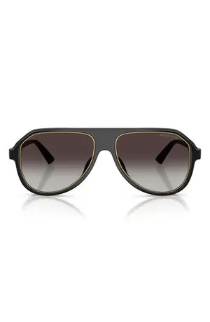 Michael Kors Michael Kors Molokai Aviator Sunglasses Black/grey Gradient