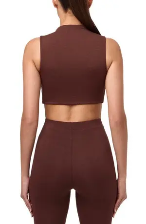 Naked Wardrobe Mock Neck Cropped Tank