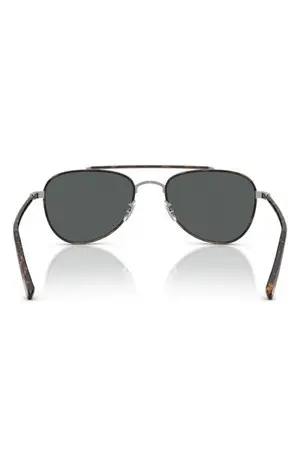 Oliver Spencer Sacoye Polarized Pilot Sunglasses - Silver/oak/midnight
