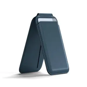 SATECHI Vegan-leather Magnetic Wallet Stand - Dark Blue