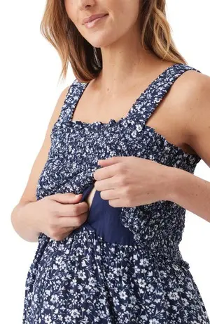 RIPE MATERNITY Elodie Floral Maternity/nursing Jumpsuit