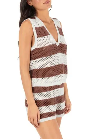 Hurley Stripe Cover-up Sleeveless Top