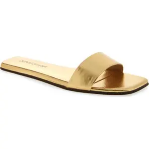 Jeffrey Campbell Vellum Slide Sandal - Gold