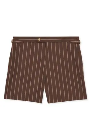 REISS Presley Stripe Side Adjuster Swim Trunks