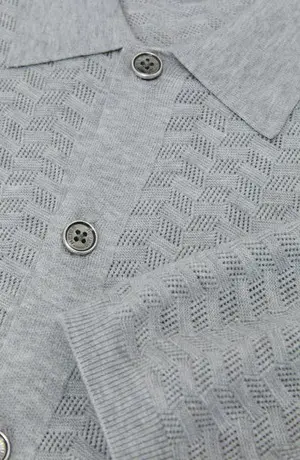 REISS Phoenix Chevron Knit Wool Cardigan