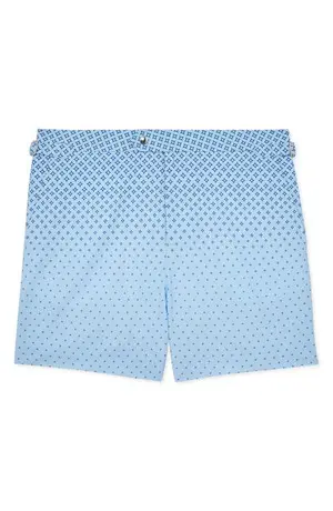 REISS Gradient Geo Print Swim Trunks
