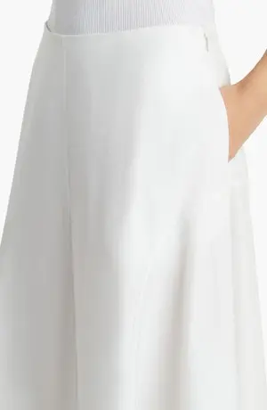 Khaite A-line Cotton Midi Skirt