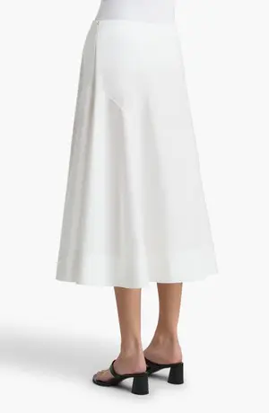 Khaite A-line Cotton Midi Skirt