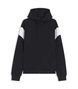 BOSS Zip-up Sweatshirt In Spacer Piqué With Embroidered Logo - Dark Blue