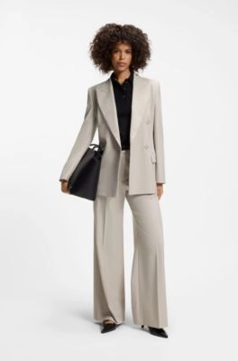 Hugo Regular-fit Wide-leg Stretch Pants