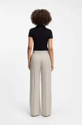 Hugo Regular-fit Wide-leg Stretch Pants