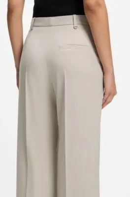 Hugo Regular-fit Wide-leg Stretch Pants