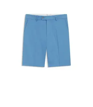 BOSS Tapered-fit Shorts In Cotton And Silk Blend