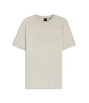 BOSS Cotton T-shirt With Large Tonal Logo
