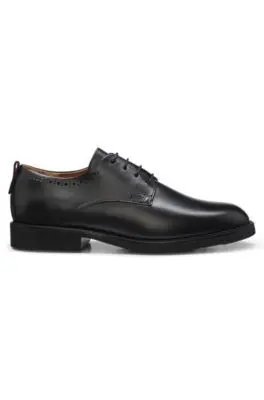 Hugo Leather Derby Shoes With Brogue Detailing