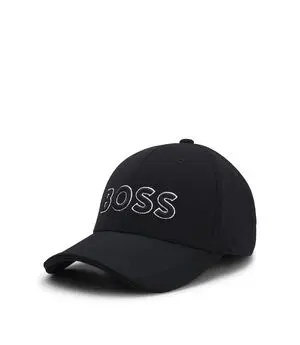 BOSS Six-panel Baseball Cap With Embroidered Logo - Black