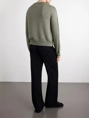 Our Legacy Knitted Cotton Crewneck Sweater - Green