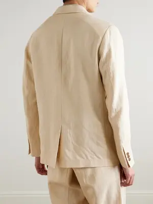 Nn07 Jordin 1454 Double-breasted Linen Suit Jacket