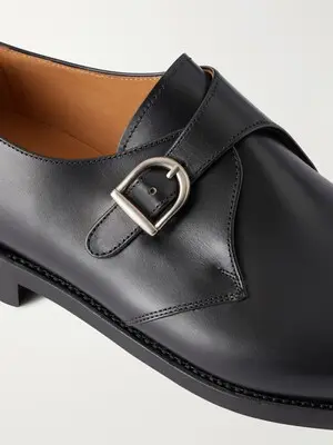 MORJAS Monk Strap Leather Dress Shoes