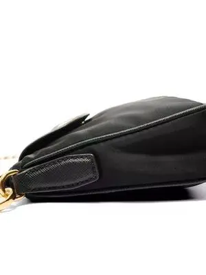 Prada Logo Plaque Flap Chain Shoulder Bag