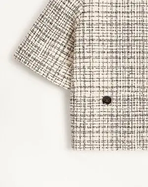 Valentino Garavani Square Tweed Jacket - Vanilla/black