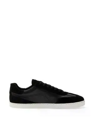 GROUNDIES Suede-panelled Leather Sneakers