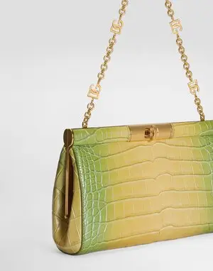 Dolce & Gabbana Marlene Degradé Alligator Shoulder Bag - Multicolor