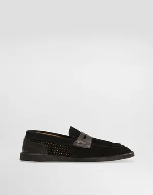 Dolce & Gabbana Split Calfskin Perforated Slipper