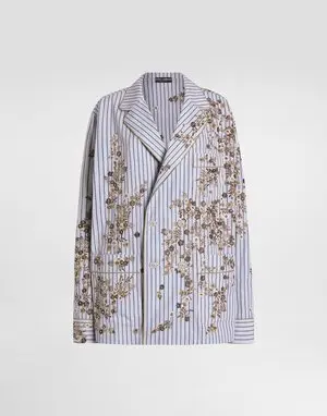 Dolce & Gabbana Poplin Shirt With Floral Embroidery