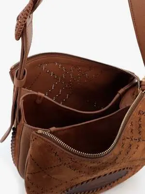 Burberry Tavistock Suede Shoulder Bag