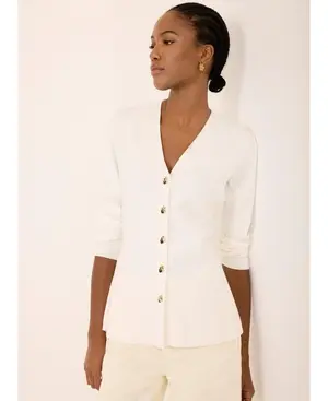 Mint Velvet V-neck Longline Cardigan With Button Detailing