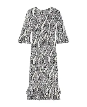 Mint Velvet Printed Ruffle Detail Midi Dress
